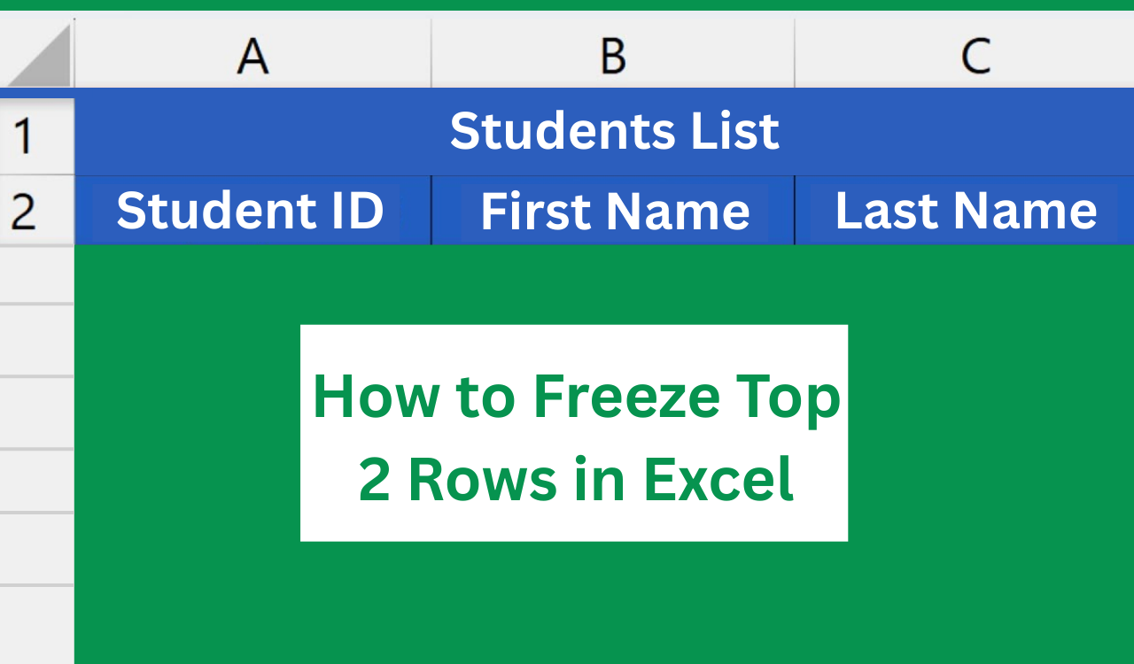 MicrosoftExcelで上部2列を簡単にフリーズする方法 - オタクの時間