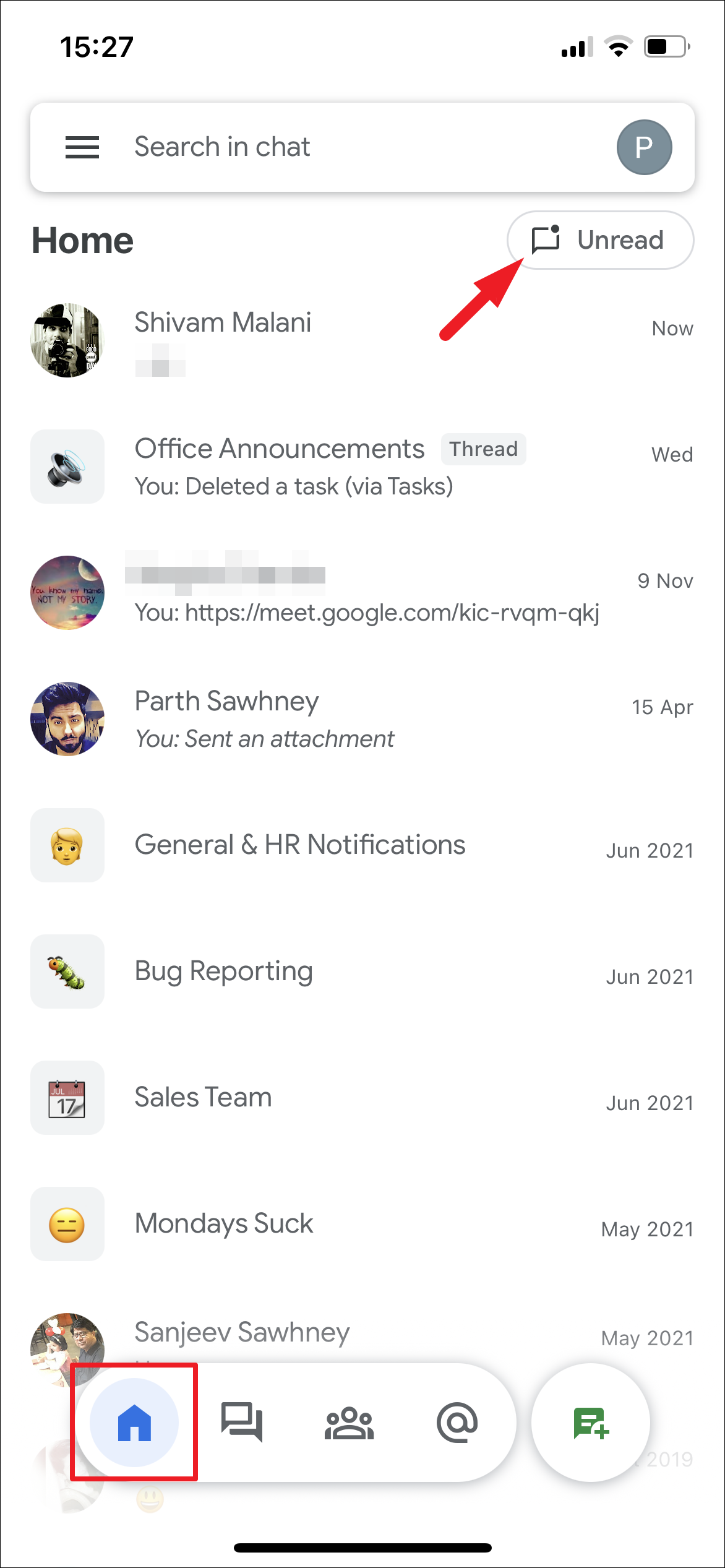 Google Chatで未読メッセージをフィルタリングする方法 - オタクの時間