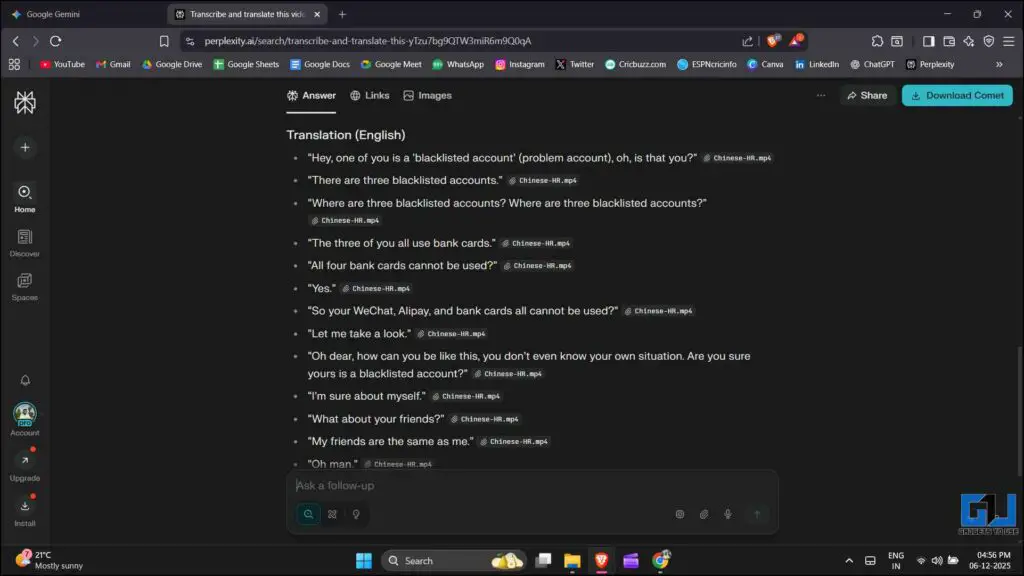 Gemini と Perplexity を使用してあらゆる言語のビデオを翻訳する方法 - オタクの時間